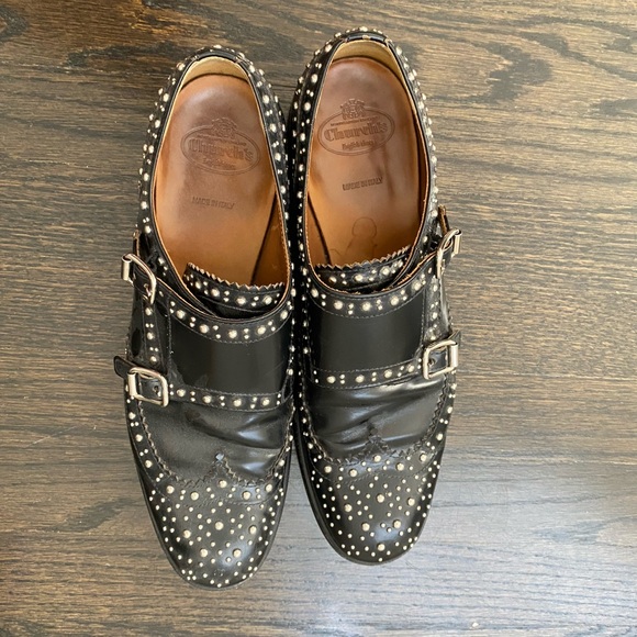 Church's | Shoes | Churchs English Shoes Black Stud Embellished ...